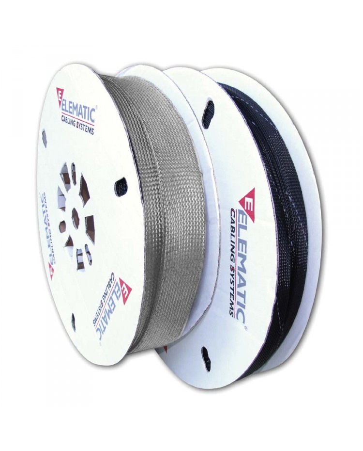 Gaine de protection PVC noir en bobine de 200 mètres